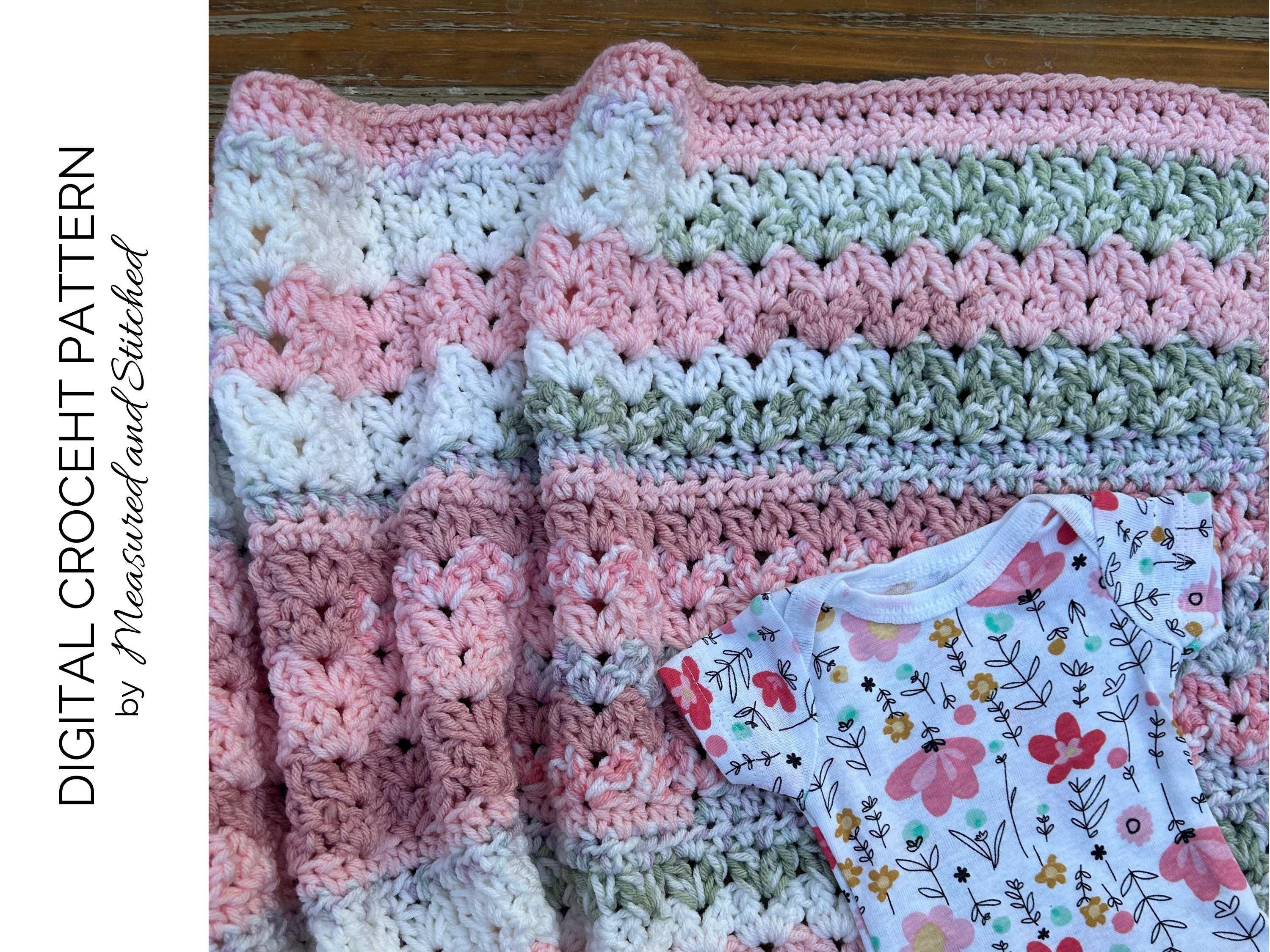 CROCHET PATTERN Mountainside Blooms Baby Blanket Pattern Easy Baby Blanket Pattern Crochet Baby Blanket Pattern Etsy