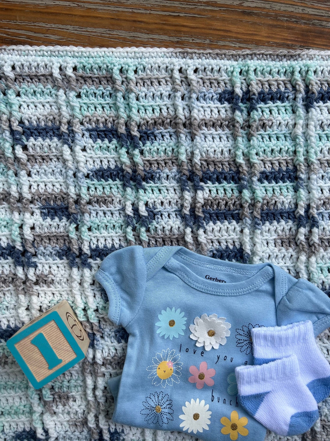 CROCHET PATTERN - Twin Ridges Baby Blanket Pattern - Crochet Baby ...