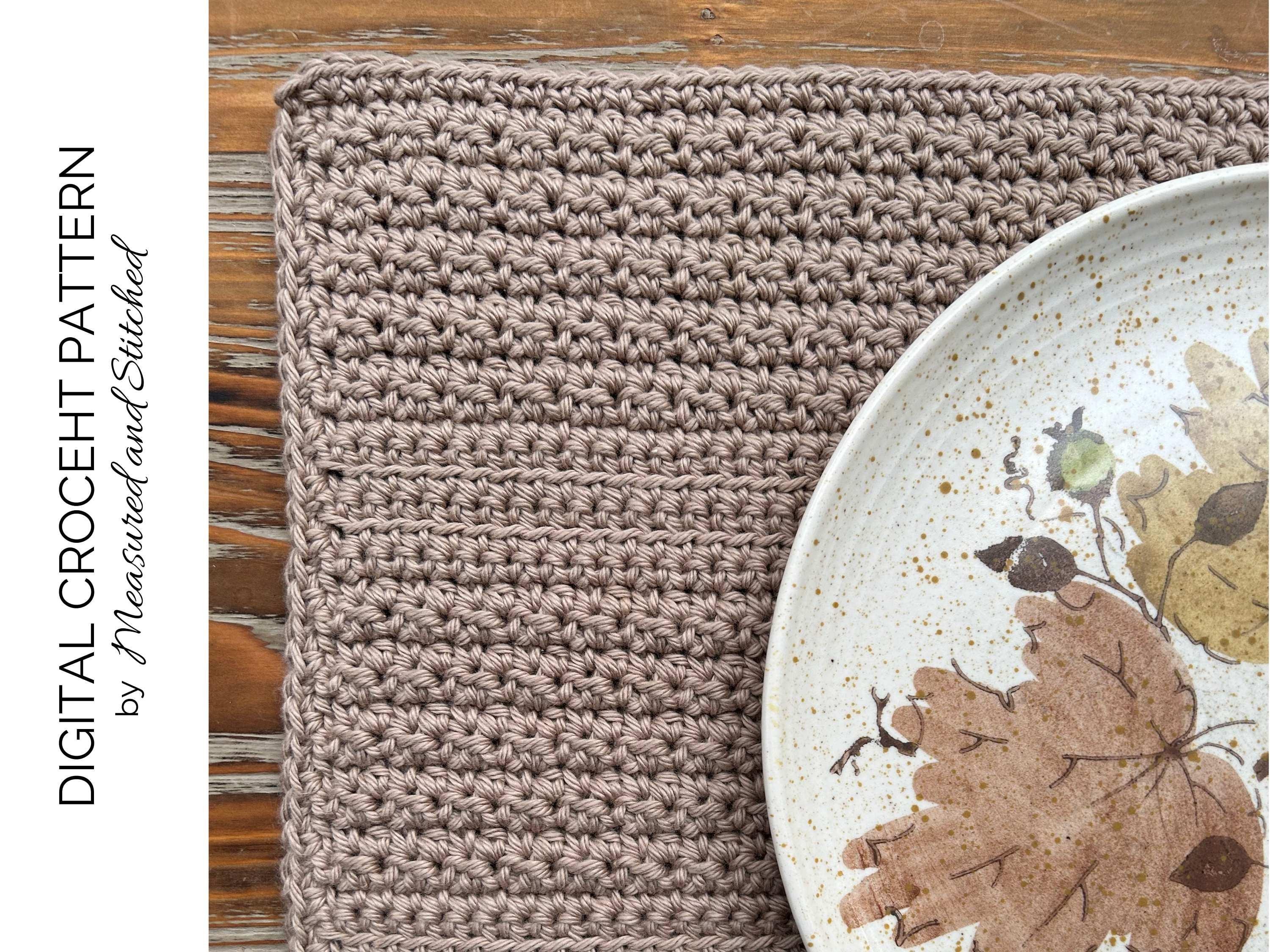 CROCHET PATTERN - Pecan Grove Placemat Pattern - Crochet Placemat ...