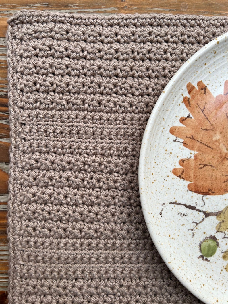 CROCHET PATTERN - Pecan Grove Placemat Pattern - Crochet Placemat ...