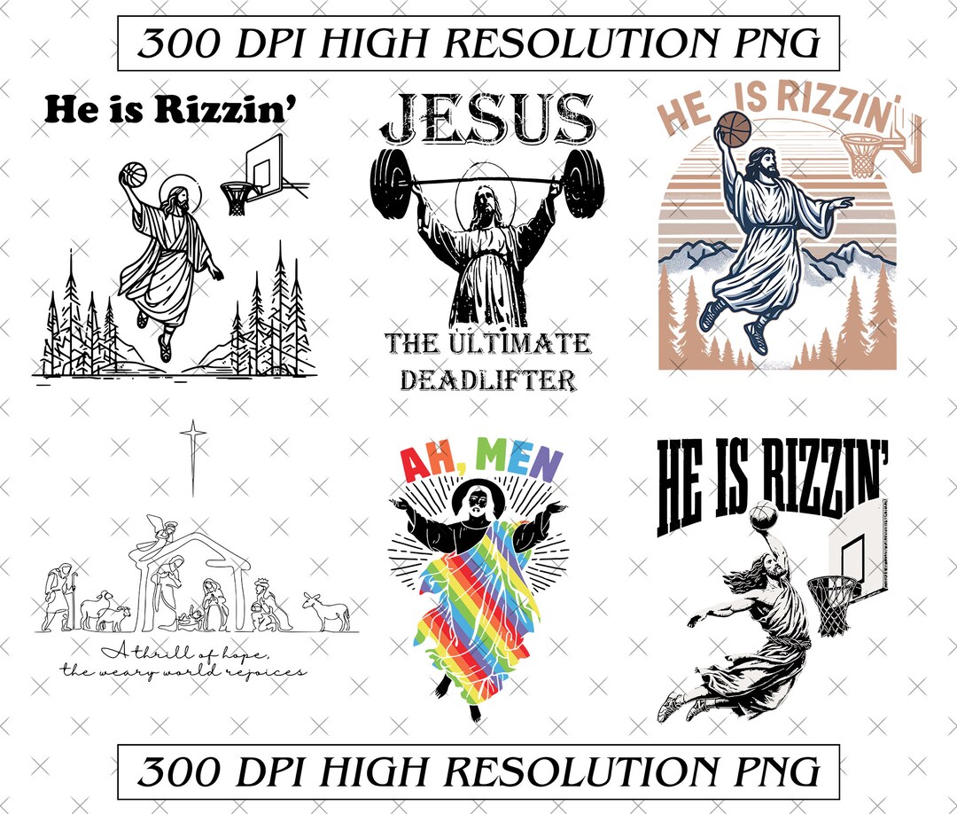 He is Rizzin PNG, Funny Easter PNG, Jesus PNG, Digital Download ...
