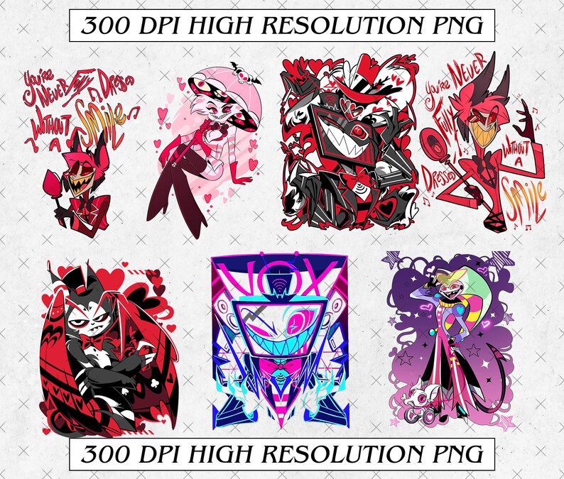Hazbin Hotel Characters Png, Hazbin Hotel Cartoon Png, Birthday Gift ...