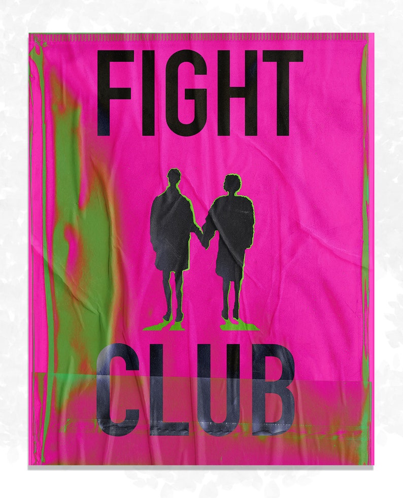 FIGHT CLUB (1999) Poster - Vintage Retro Movie Poster Art Print ...