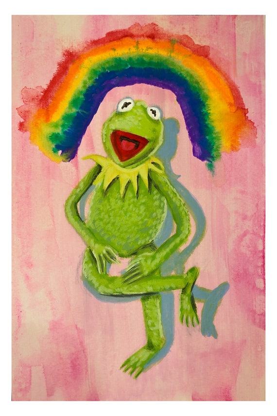 Original Kermit the Frog Rainbow Connection Gouache and | Etsy