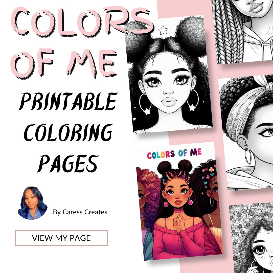 Colors of Me, Printable Coloring Pages - Etsy