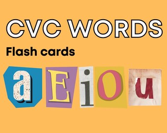 Cvc Flash Cards - Etsy