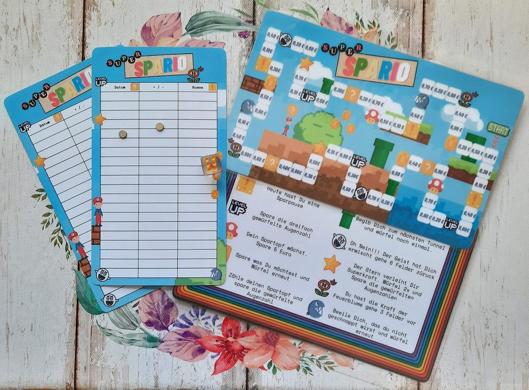Super Spario/Würfel Sparspiel/A6 Umschlagmethode/Spar Challenge - Etsy.de