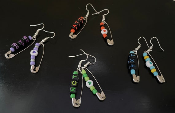 Ateez NCT TXT BTS Kpop Safety Pin Earrings - Etsy