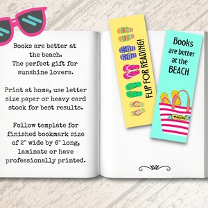BEACH Bookmark Bundle Instant Download 4 Beach Themed - Etsy