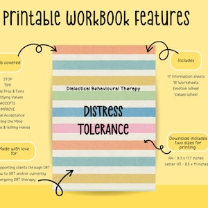 Printable DBT Distress Tolerance Workbook & Worksheets - Etsy