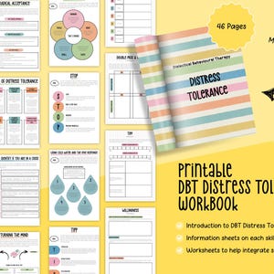 Printable DBT Distress Tolerance Workbook & Worksheets - Etsy