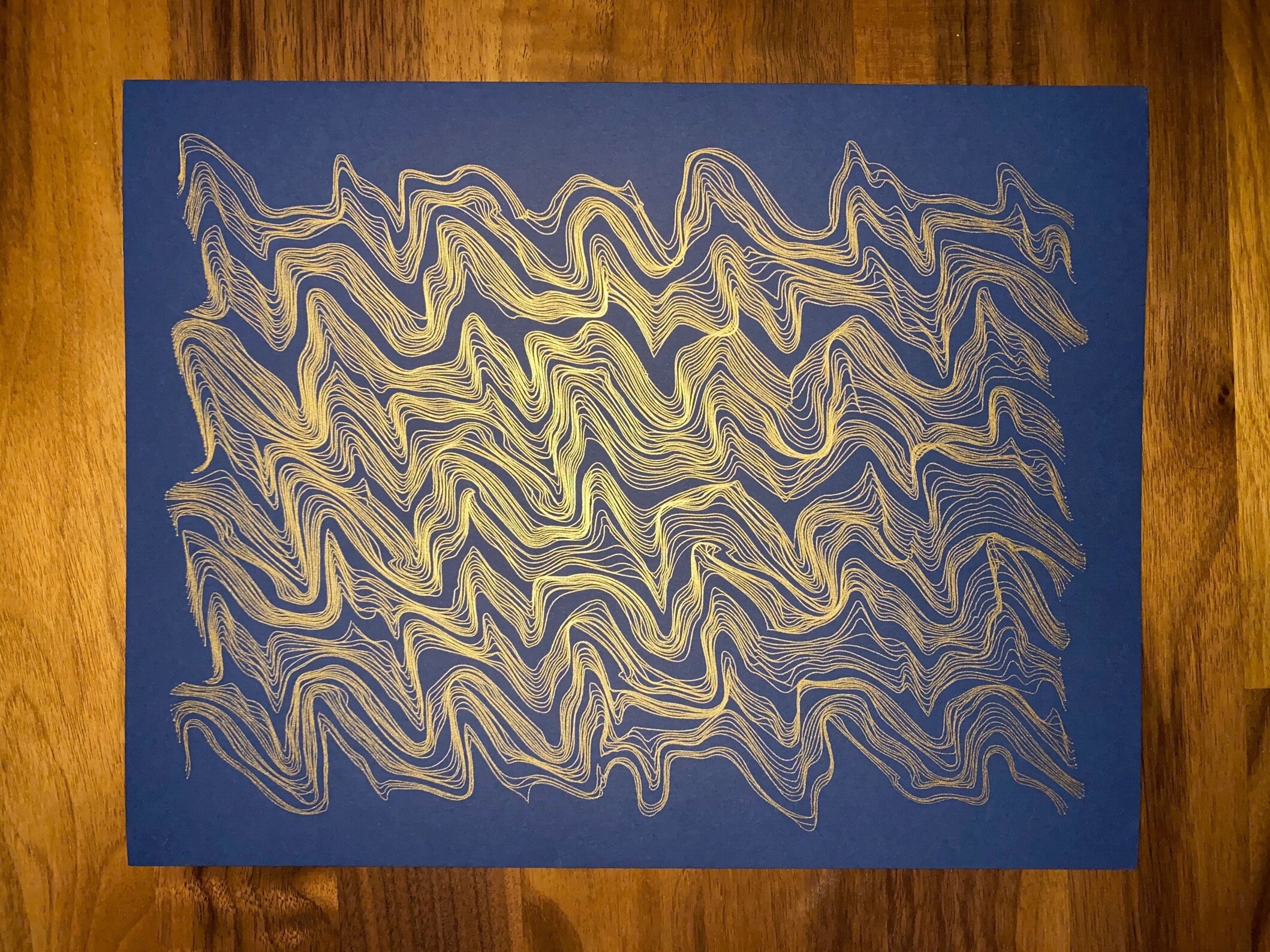 Topographic Map of Canyon Original Wall Art of Wavy Lines - Etsy