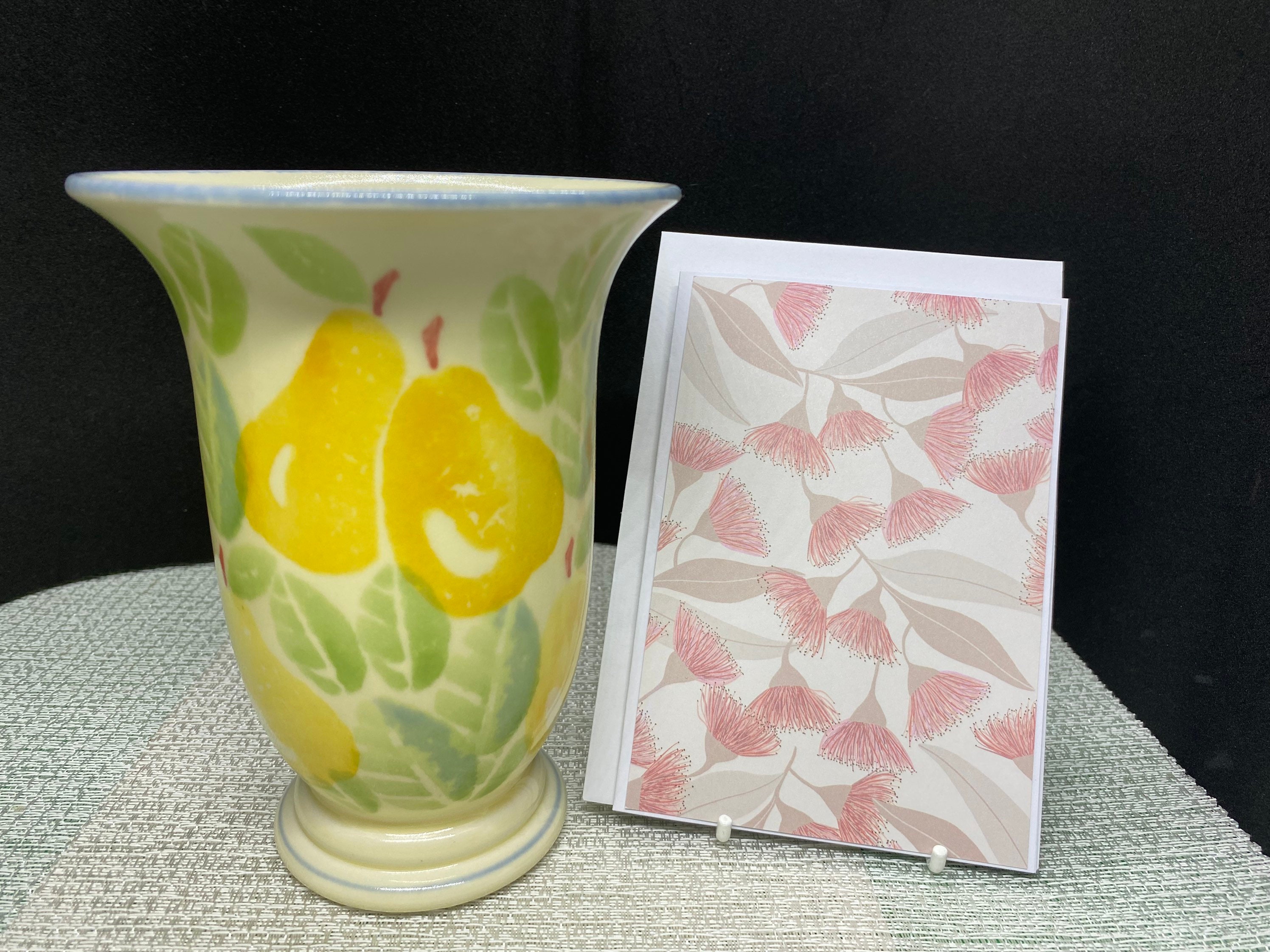 Poole Pottery Alan Clarke Dorset Fruits Yellow Pear Vase, Hand Thrown ...