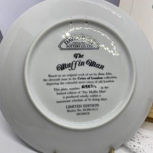 Davenport Pottery Cries of London Plate 11 the Muffin Man With ...