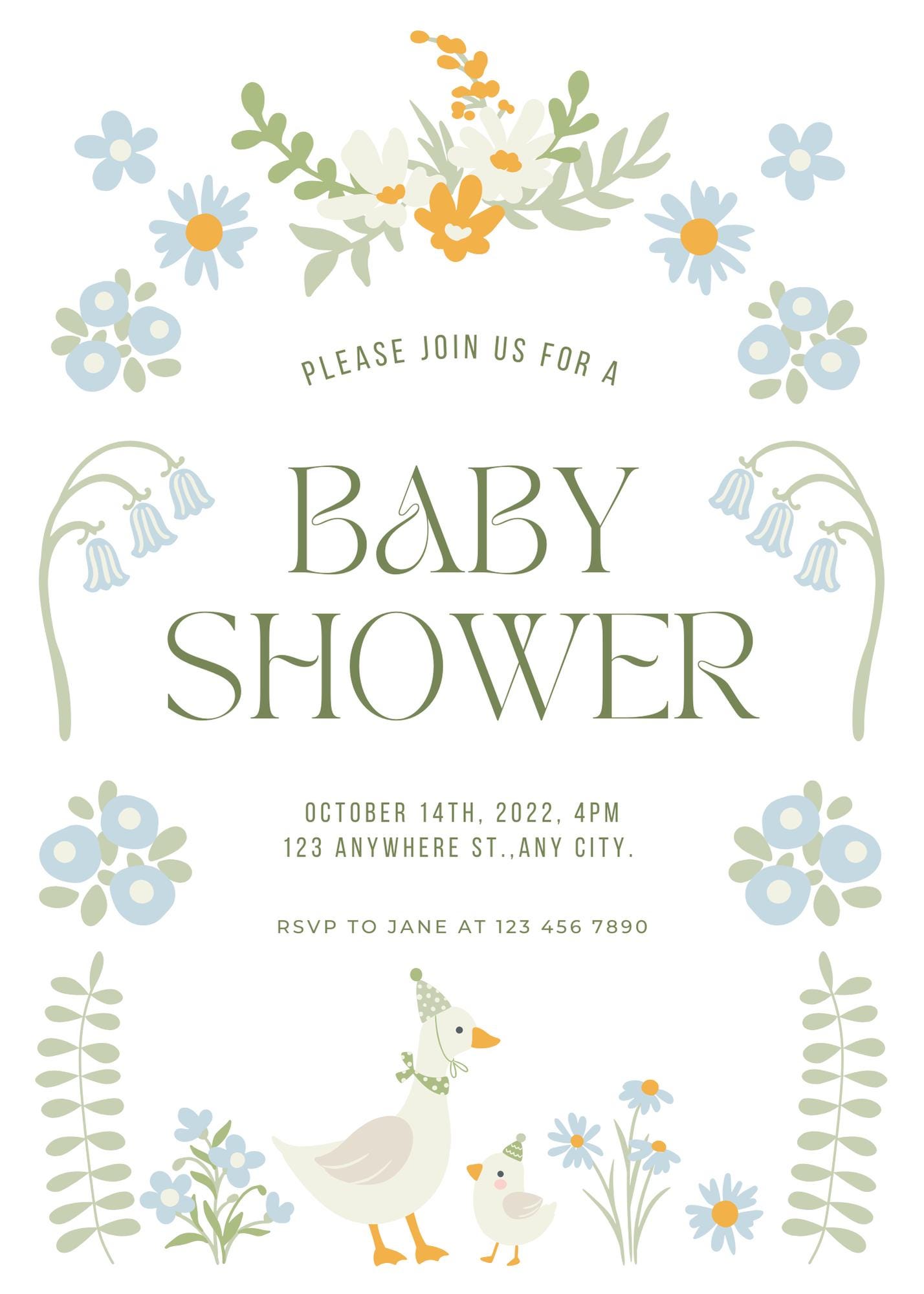 Silly Goose Baby Shower Invitation - Etsy