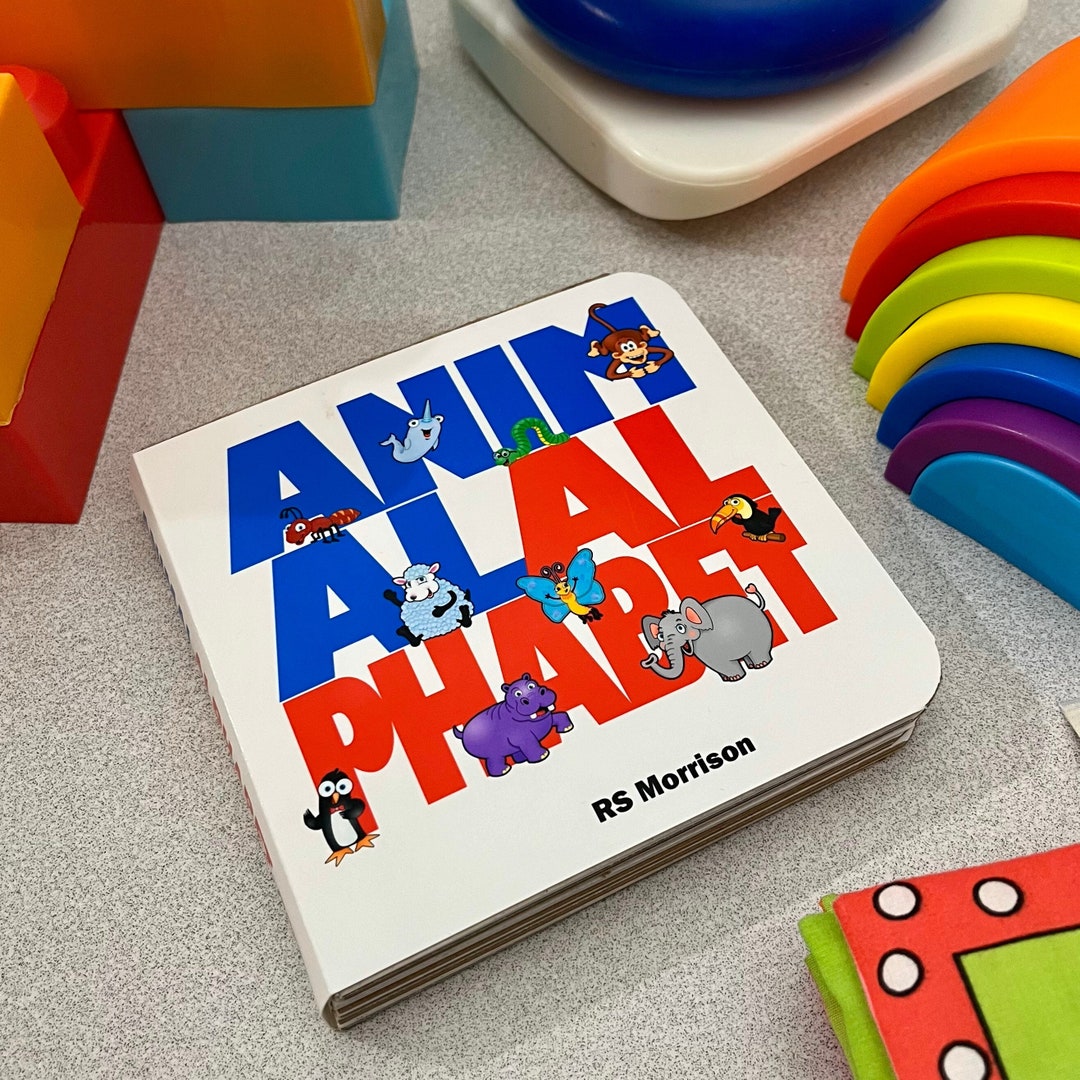 Animal Alphabet Board Book With Personalized Back Cover - A Perfect ...