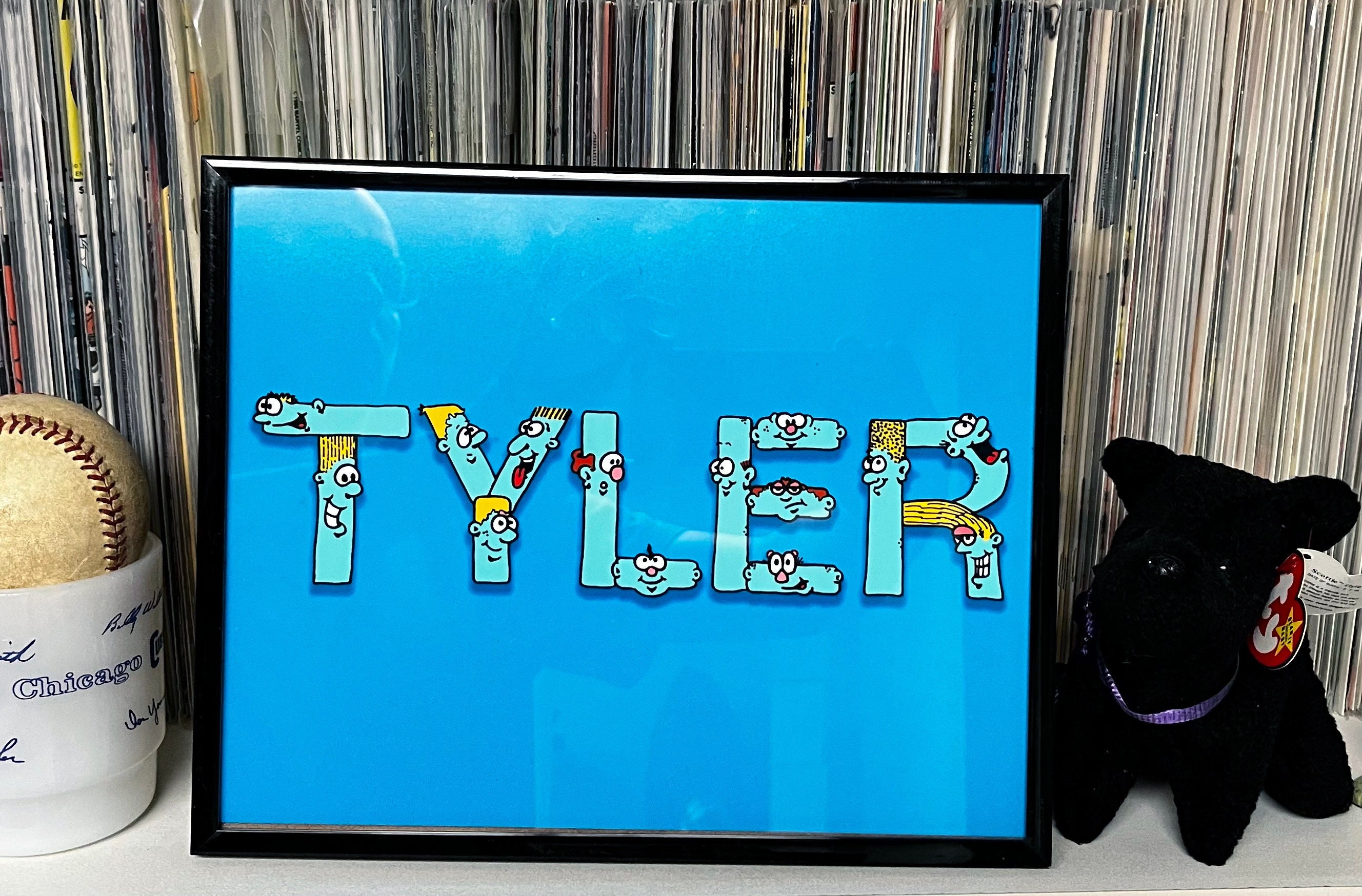 Personalized Name Poster Funny Faces Letters for Baby Child Name Wall ...