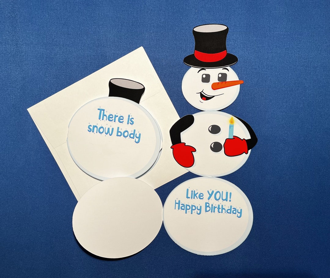 Snowman Birthday Greeting Card for Kids of All Ages - Etsy