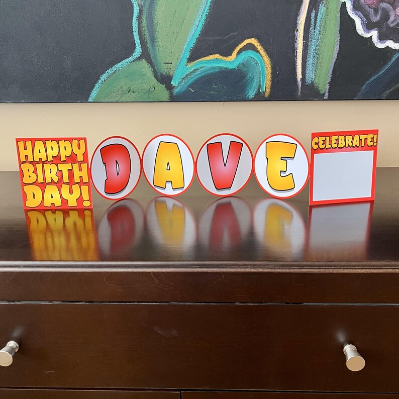 Personalized Birthday Name Expanding Banner Greeting Card - Etsy