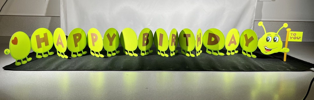 Birthday Caterpillar Custom Foldout Birthday Greeting Card for Kids of ...