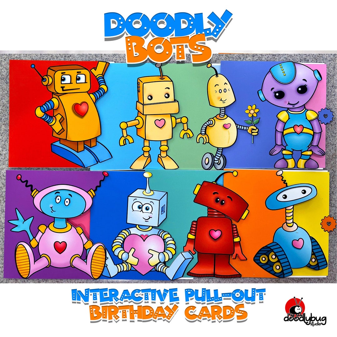 Interactive Robot Greeting Cards for Birthday Congratulations Gratitude ...