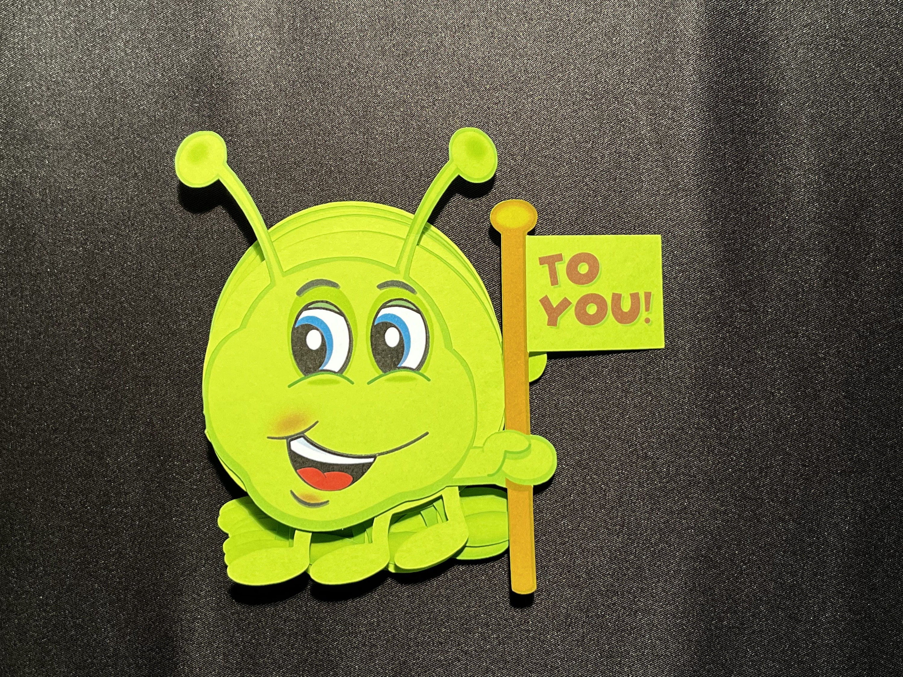 Birthday Caterpillar Custom Foldout Birthday Greeting Card for Kids of ...