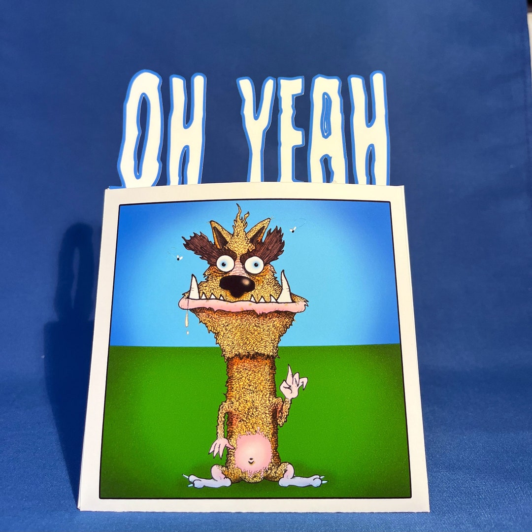 Belated Birthday Card - Doodlyugh "oh Yeah" - Etsy