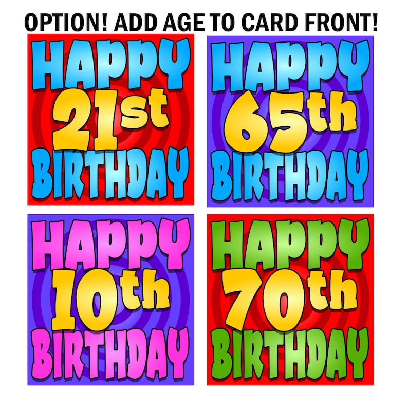 Personalized Birthday Name Expanding Banner Greeting Card - Etsy