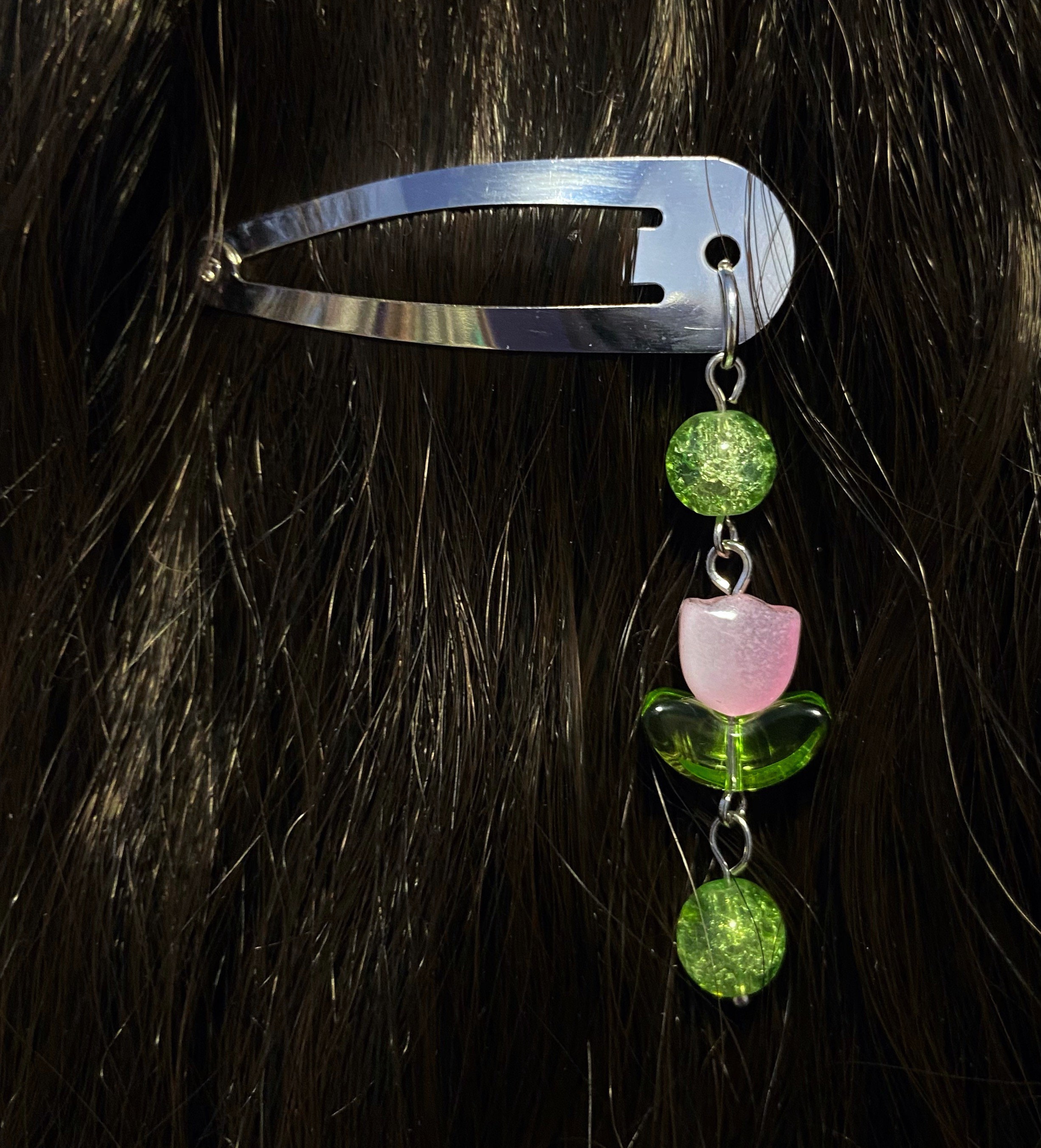 Beaded Hair Clips Set Beaded Snap Hair Clip Set 2 Pieces - Etsy