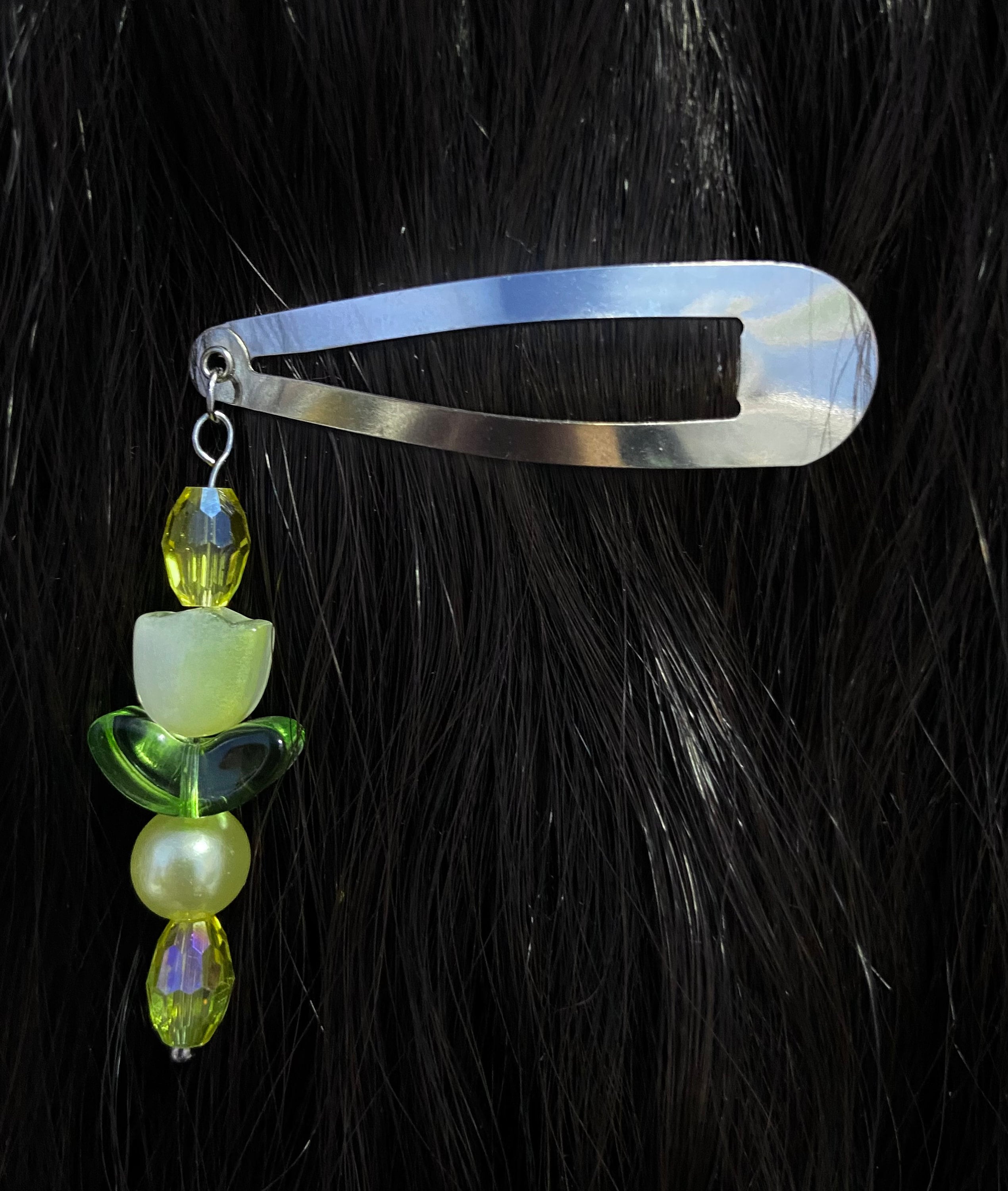 Beaded Hair Clips Set, Beaded Snap Hair Clip Set (2 Pieces), Y2K Hair ...