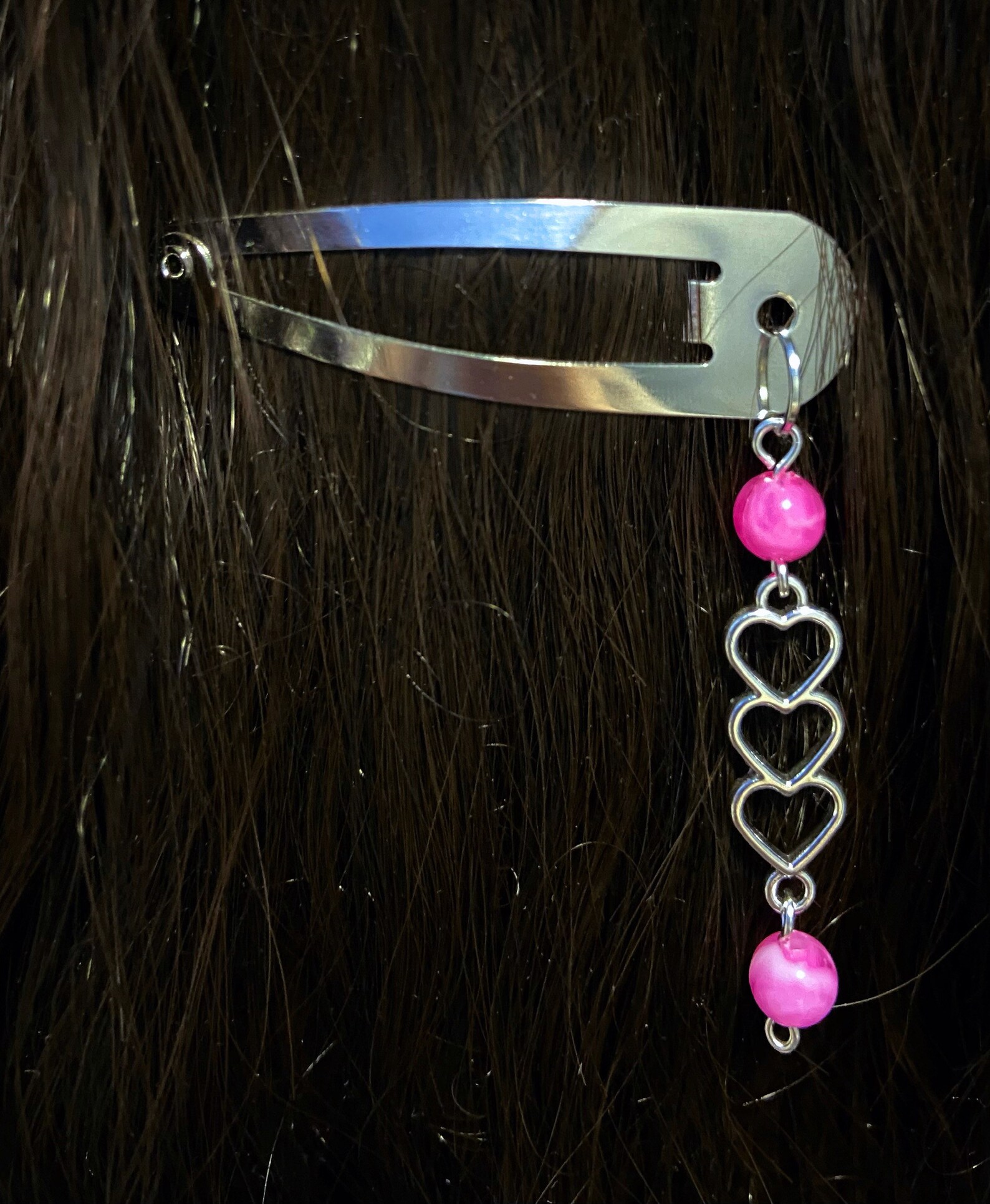 Beaded Hair Clips Set, Beaded Snap Hair Clip Set (2 Pieces), Y2K Hair ...