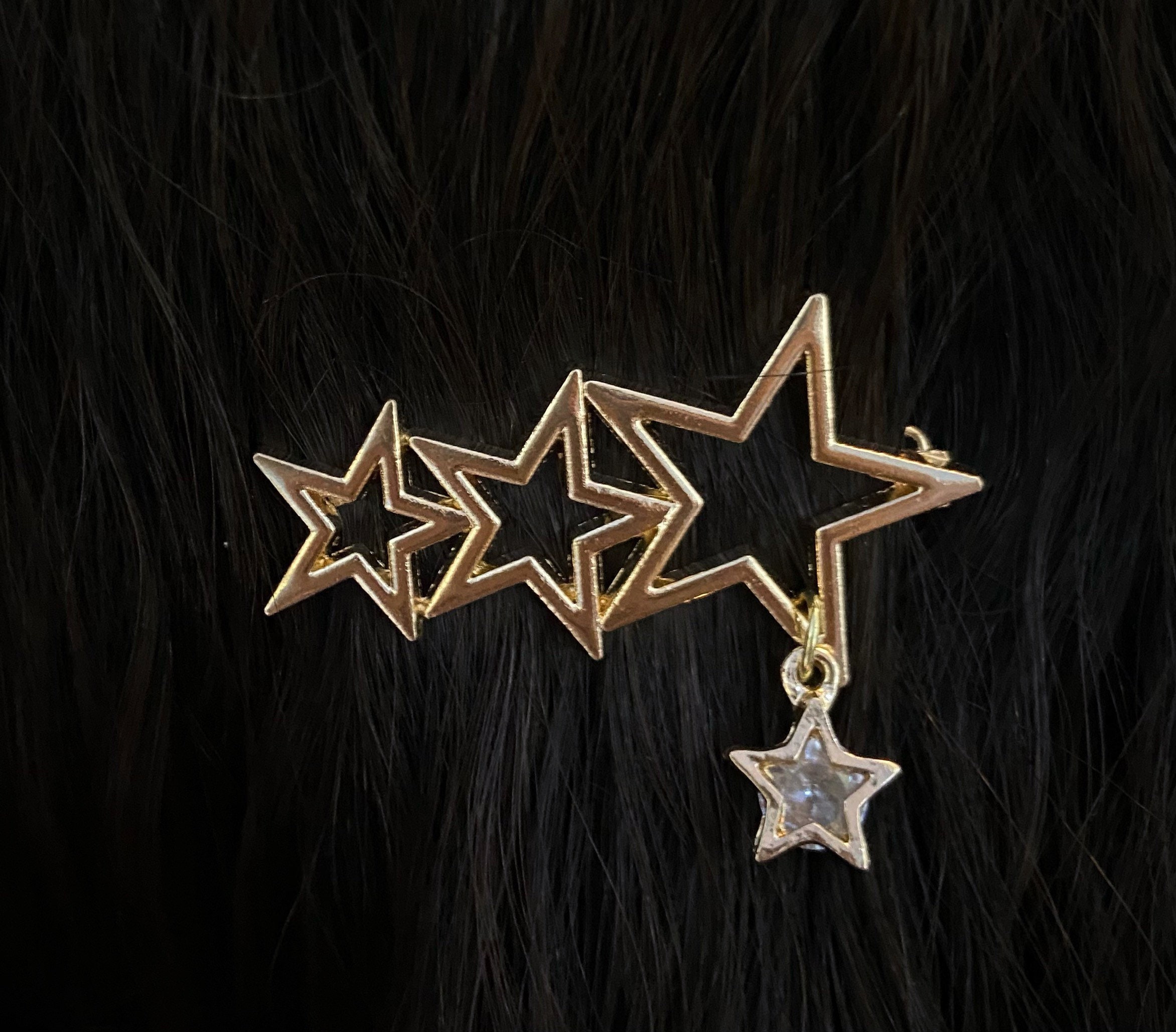 Stars Hair Clip Dangling Star Hair Clip Stars Hair Clip With - Etsy