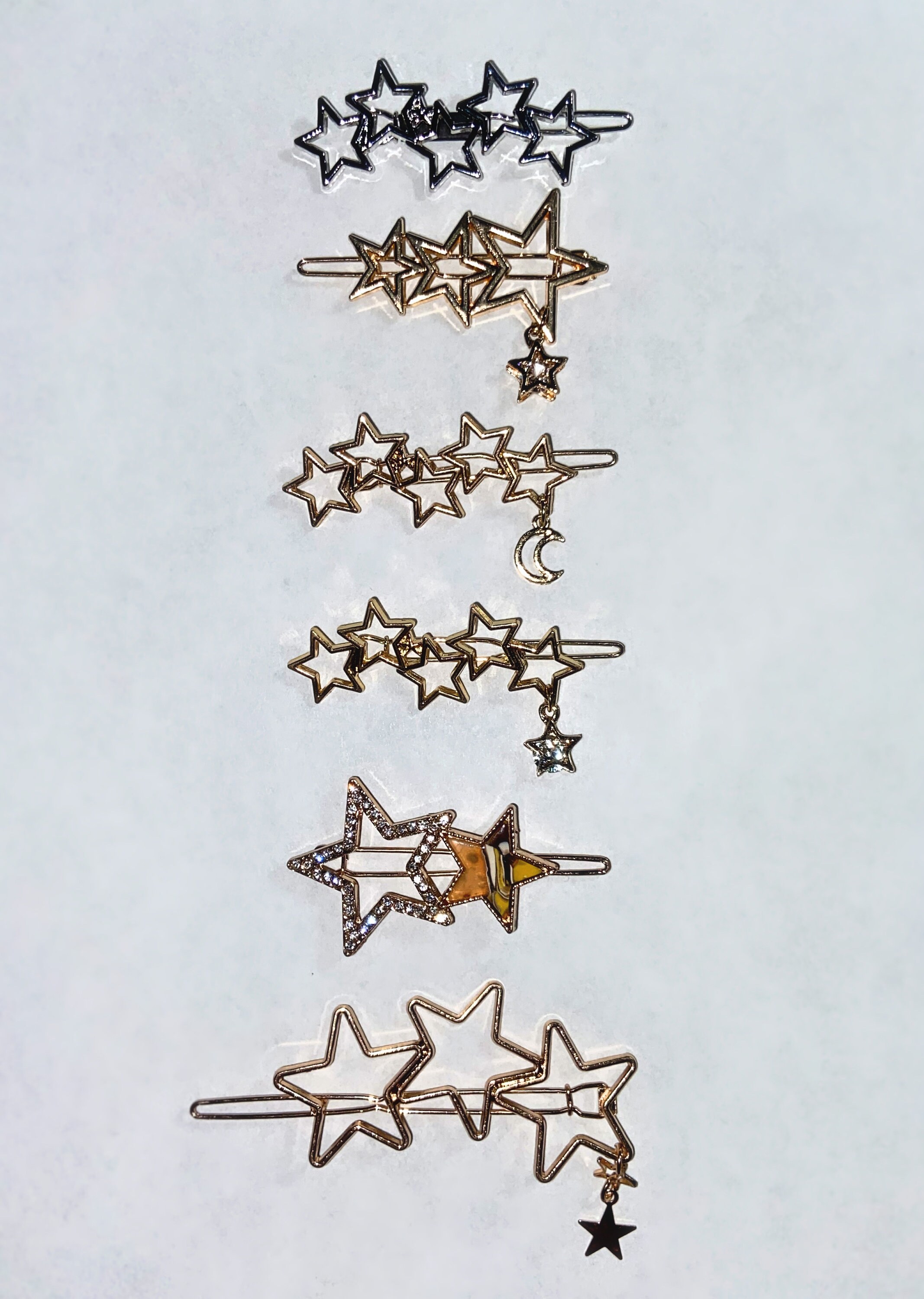 Stars Hair Clip Dangling Star Hair Clip Stars Hair Clip With - Etsy