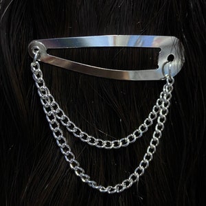 Snap Hair Clips With Chain, Grunge Hair Clips, Snap Hair Clips, Hair ...