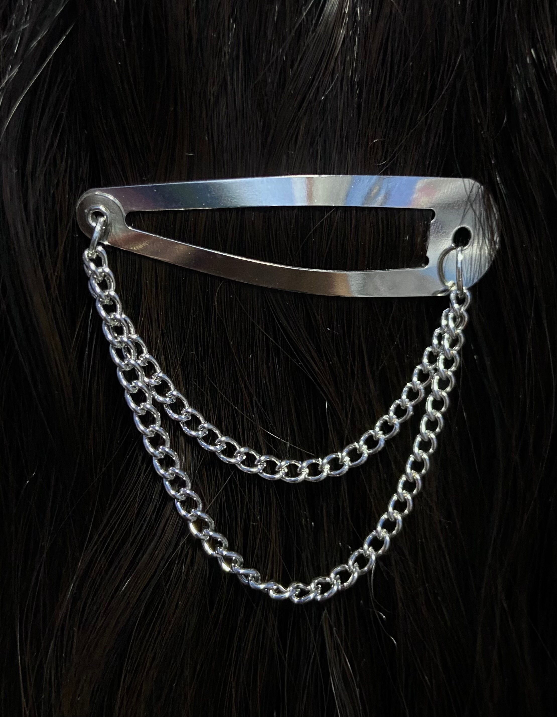 Snap Hair Clips With Chain, Grunge Hair Clips, Snap Hair Clips, Hair ...