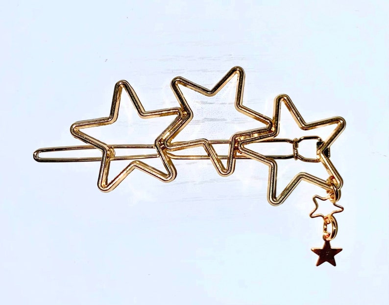 Stars Hair Clip Dangling Star Hair Clip Stars Hair Clip With - Etsy
