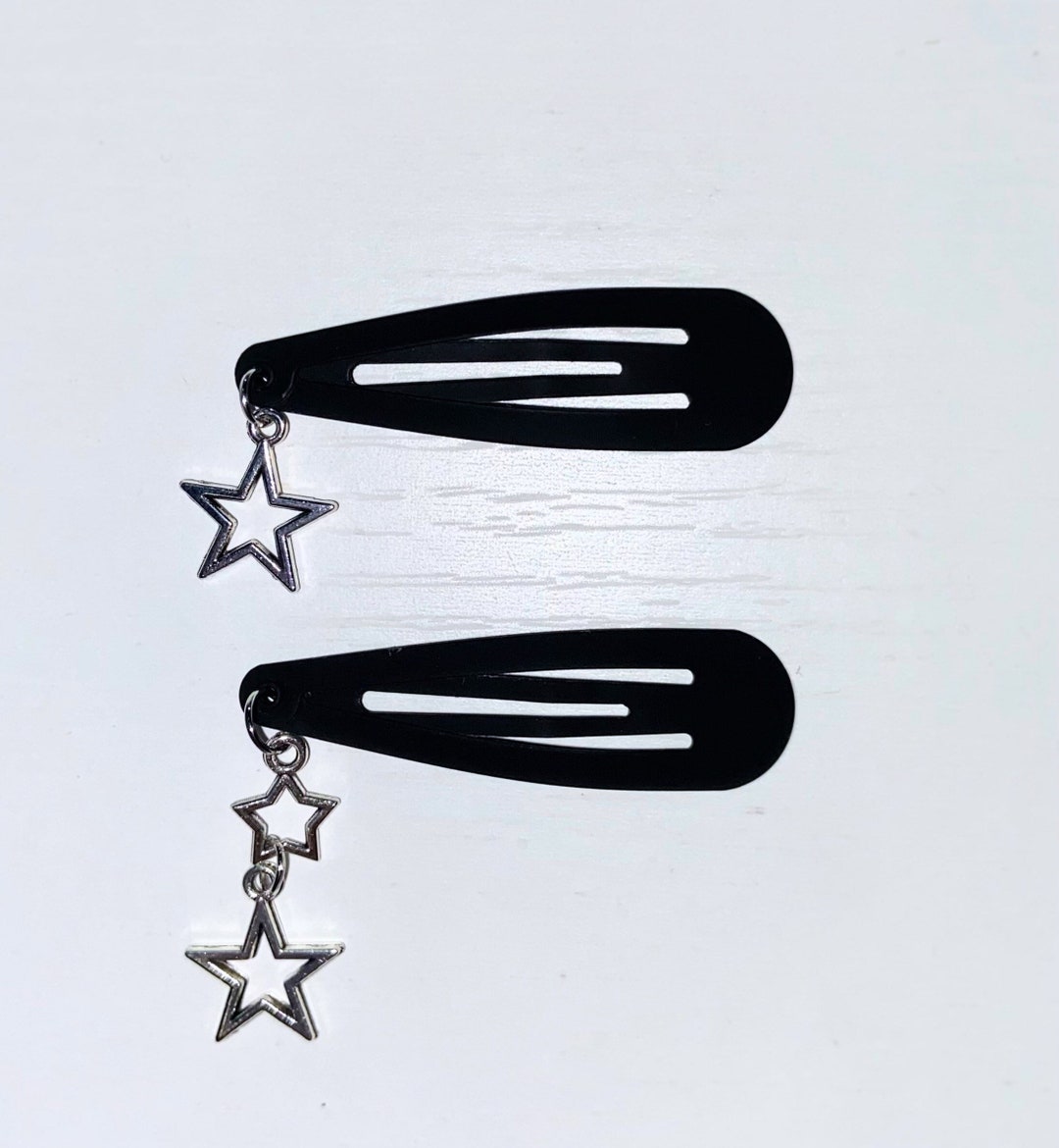 Stars Snap Hair Clip Set, Stars Hair Clips, Star Snap Clip, Y2K Hair ...