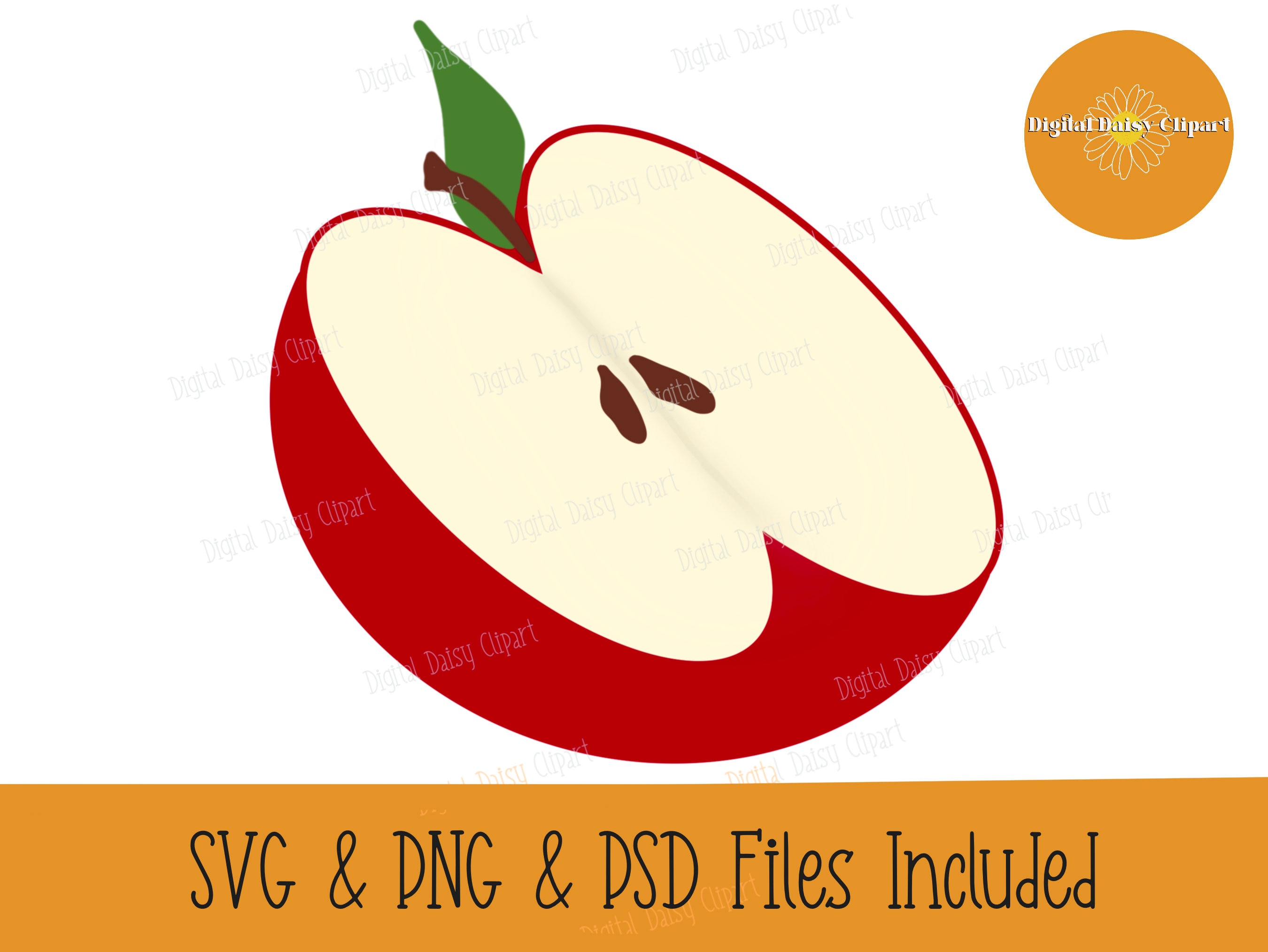 Half Apple Clipart
