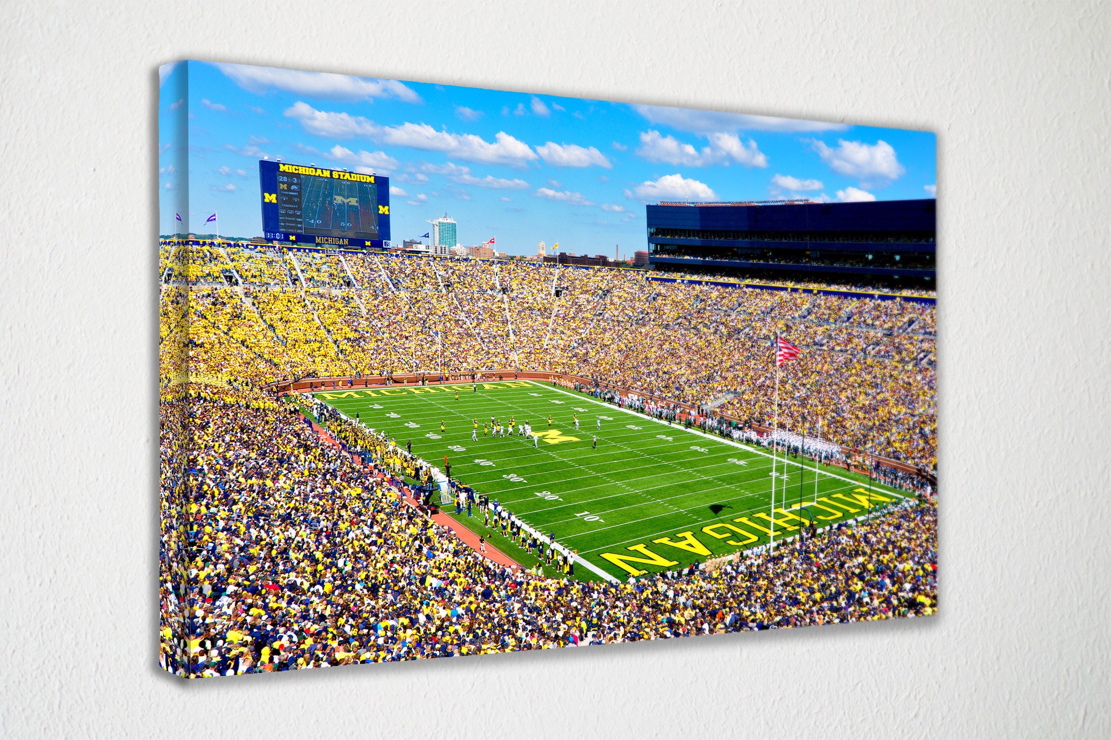 Michigan Wolverines Stadium Poster Canvas Wall Art Wall Decor Room ...
