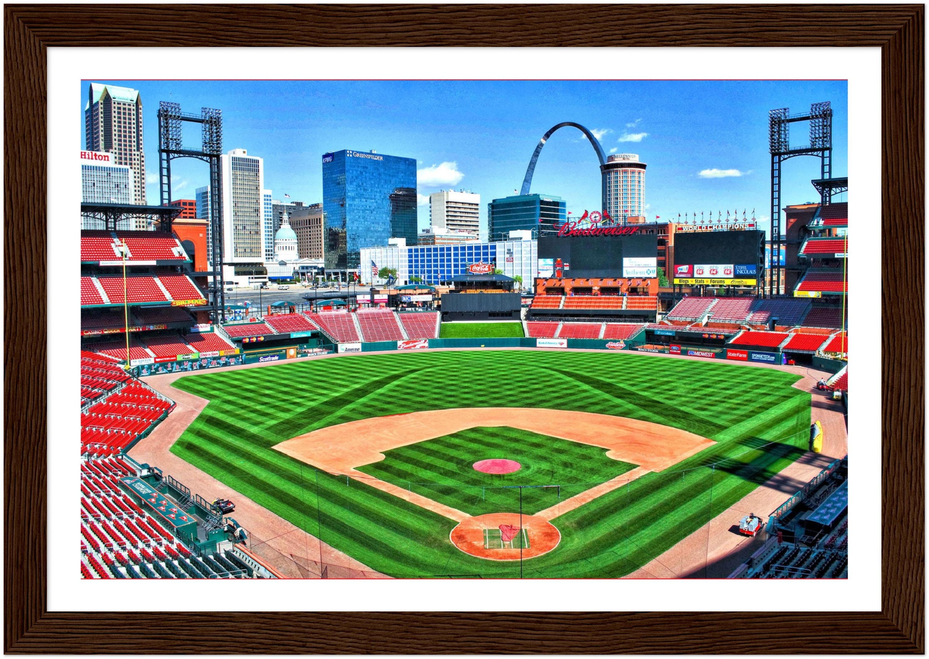 St Louis Cardinals Busch Stadium Poster Framed Room Decor - Etsy