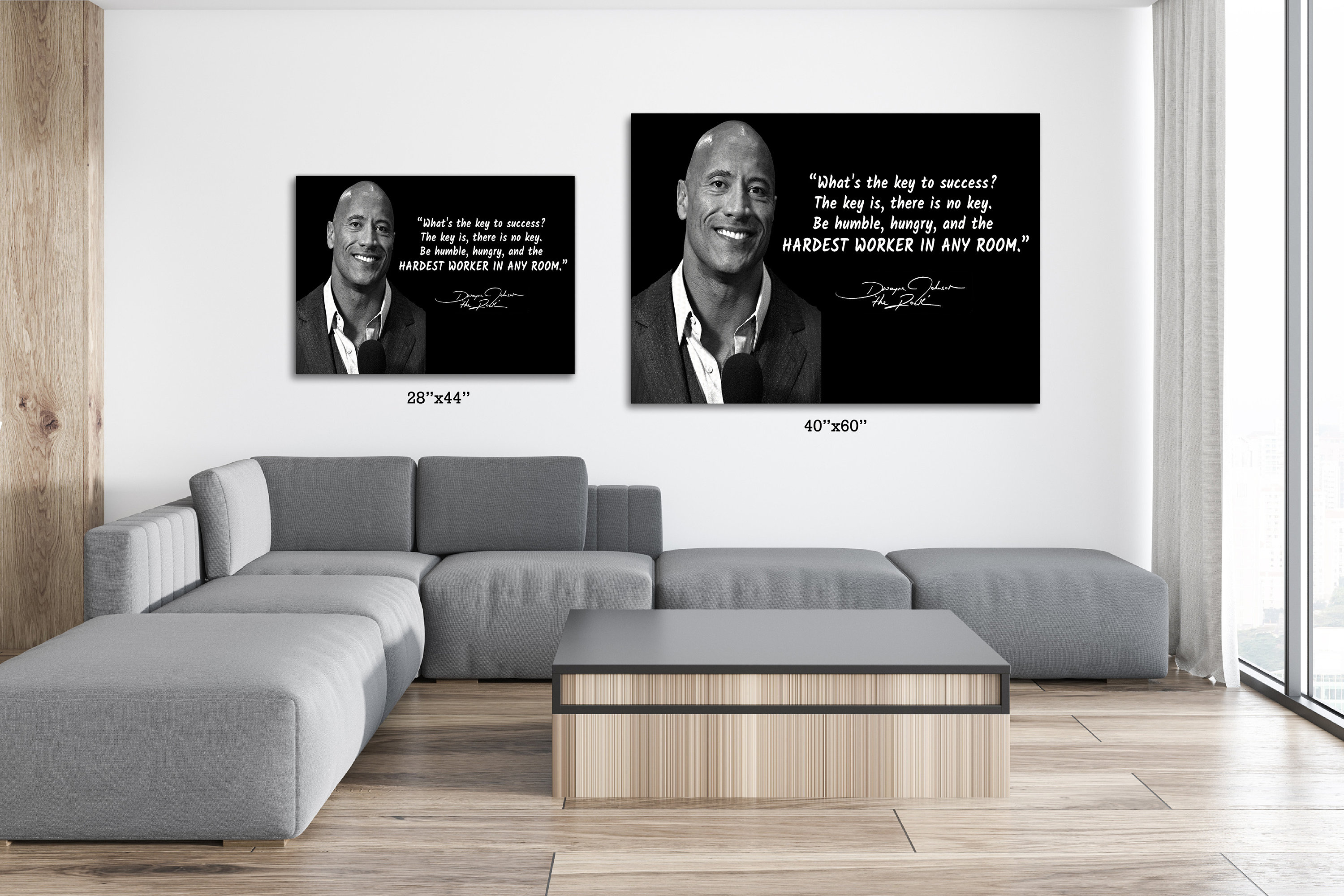 Dwayne Johnson, the Rock Quotes Canvas Poster Wall Art Wall Decor ...