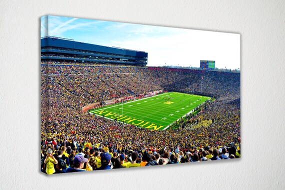 Michigan Wolverines Stadium Poster Canvas Wall Art Wall Decor | Etsy