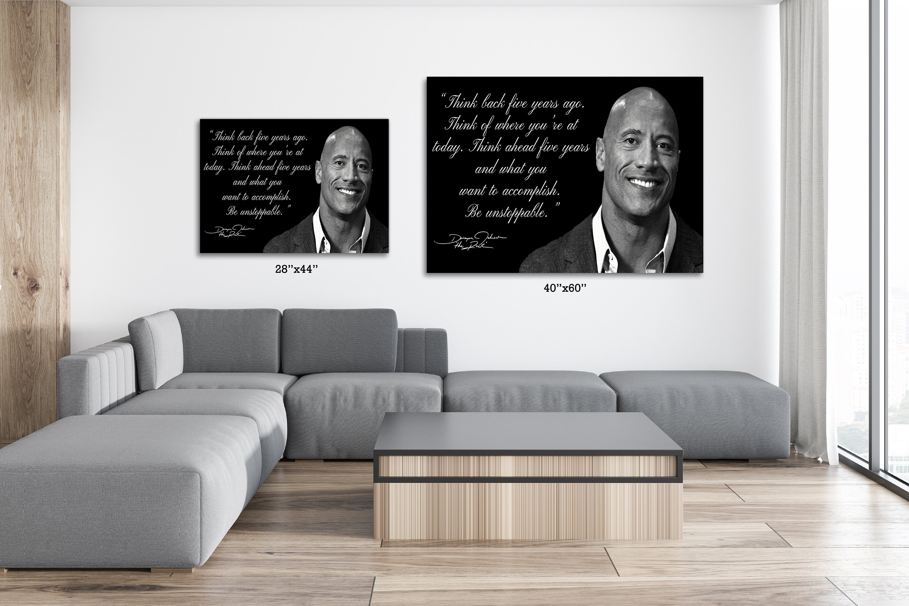 Dwayne Johnson Wall Art Quotes Canvas Poster Wall Art Print Wall Decor ...