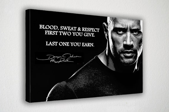 The Rock Dwayne Johnson Canvas Poster Wall Art Print Wall - Etsy