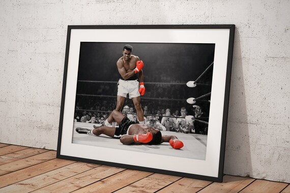Muhammad Ali Boxing Wall Decor Poster Framed Room Decor | Etsy