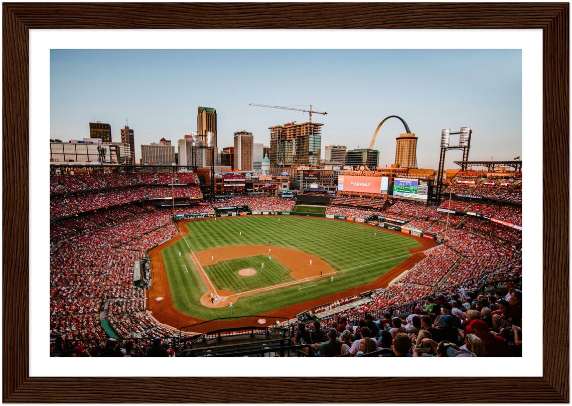 St Louis Cardinals Busch Stadium Poster Framed Room Decor | Etsy