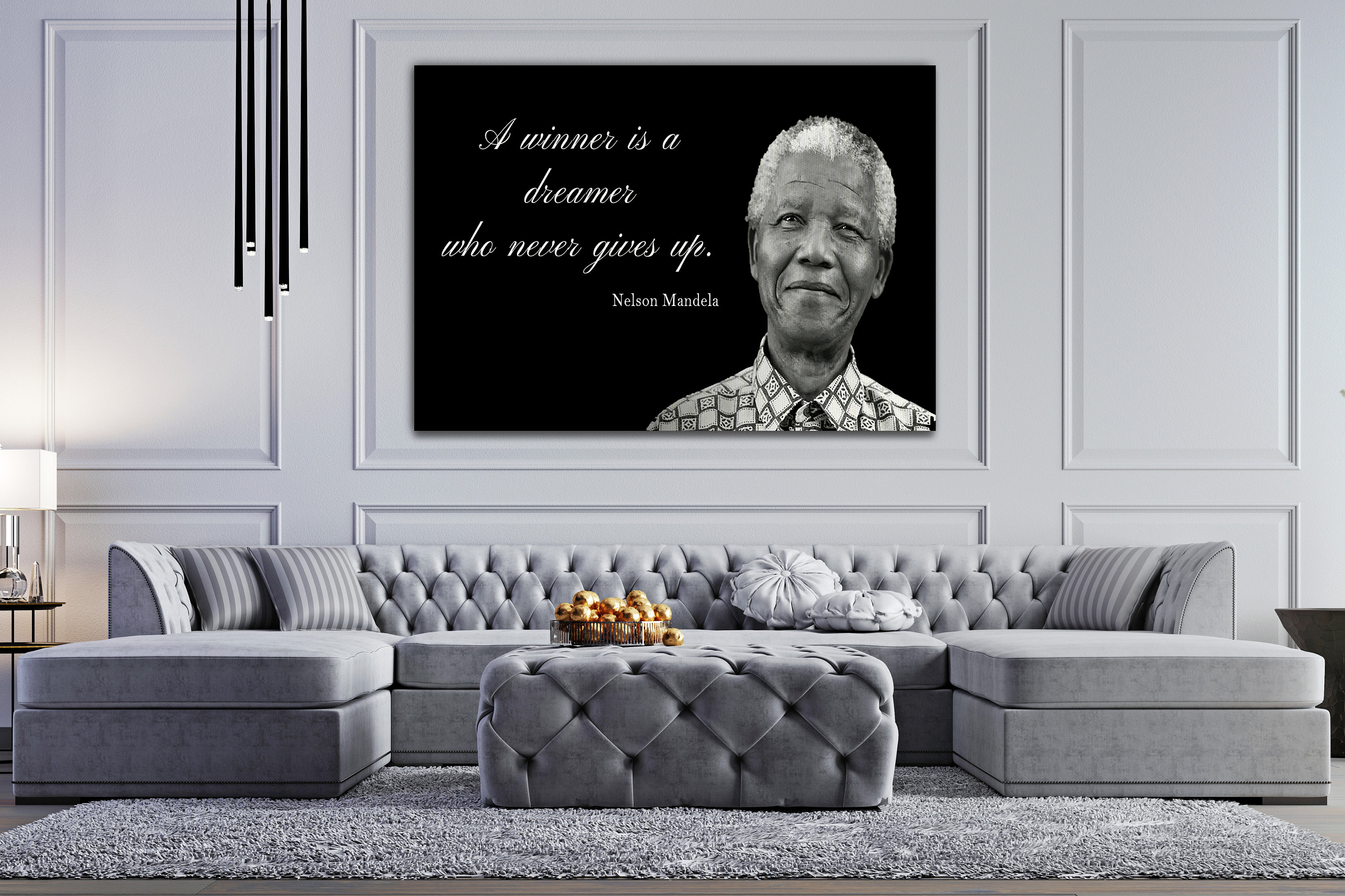 Nelson Mandela Motivational Quotes Poster Canvas Wall Art Print Wall ...