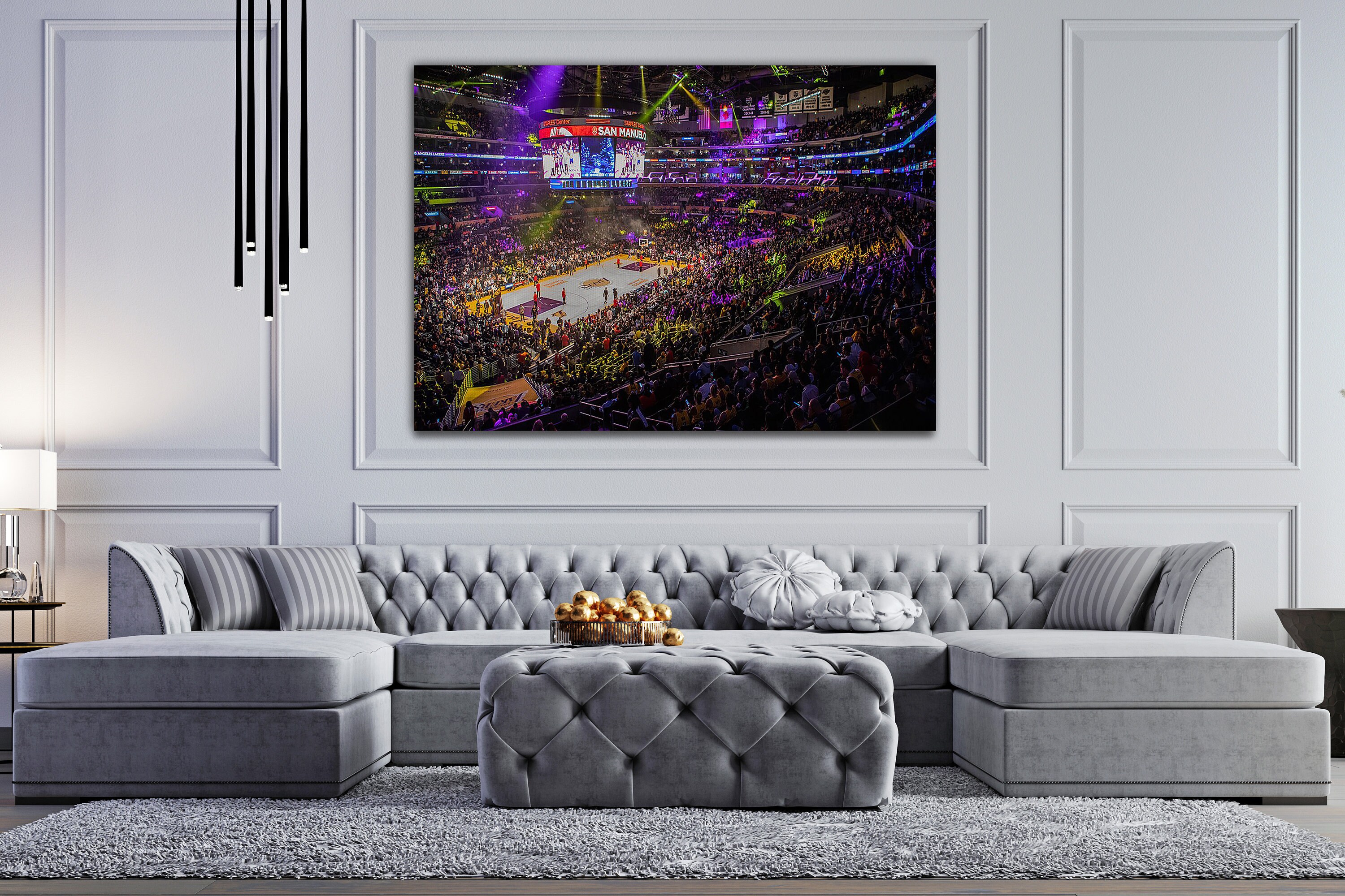 La Lakers Staples Center Canvas, Wall Art Decor, Wall Art Wall Decor ...