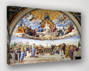 Raphael's Disputation of the Holy Sacrament ca. 15091510 Raphael Canvas ...