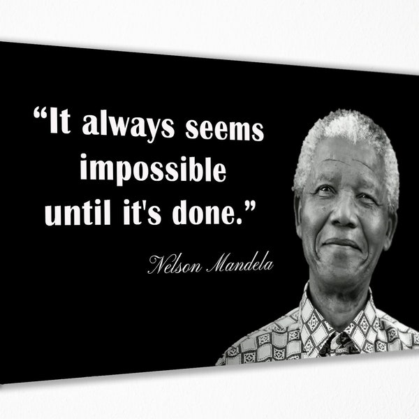 Nelson Mandela Quote Canvas - Etsy